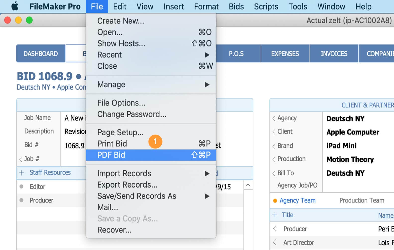 Managing Bids - ActualizeIt